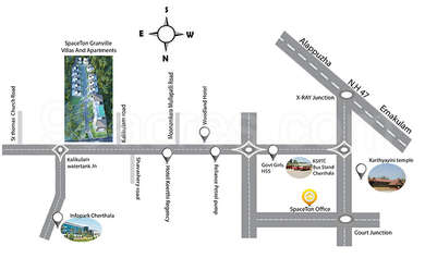 SpaceTon Builders Spaceton Granville Map - Cherthala, Alappuzha ...