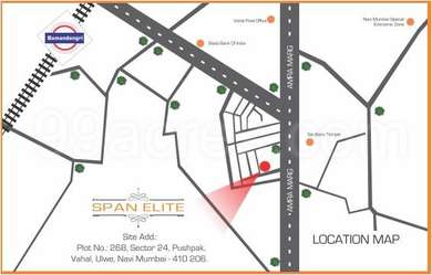 Span Structures Span Elite Map - Ulwe, Mumbai Navi Location Map