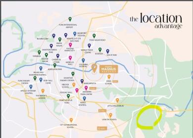 Mantra Properties Mantra Magnus Elite Map - Mundhwa, Pune Location Map