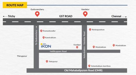SPP Realty SPP Ikon Map - Guduvancheri, Chennai Location Map