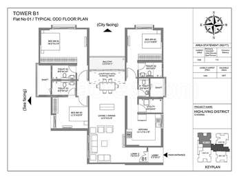 4 BHK Apartment / Flat for sale in SPR Highliving Perambur Chennai ...