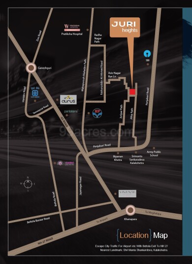 SPS INFRASTRUCTURE Juri Heights Map - Six Mile, Guwahati Location Map
