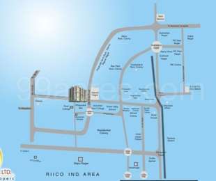 SR Buildhome SR Shree Balaji Apartment Map - Pansal, Bhilwara Location Map