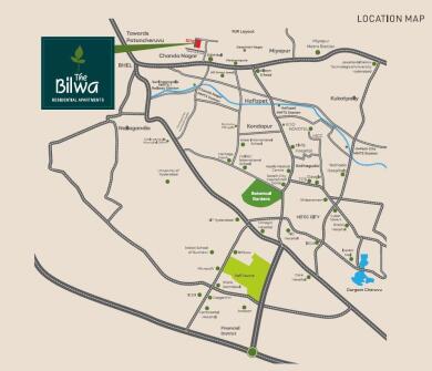 Sravya Infra Projects Sravya The Bilwa Map - PJR Colony, Miyapur ...