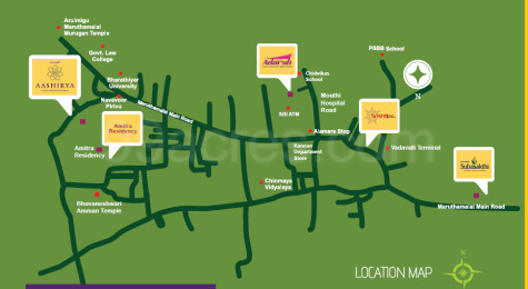 Sree Amitra Property Developers Sree Amitras Aashirya Map - Vadavalli ...