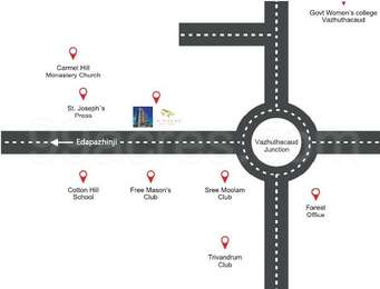 Sree Dhanya Homes Sree Dhanya La Poshe Map - Vazhuthacaud, Trivandrum ...