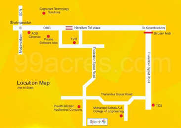 Sree Kuladevatha Constructions SKC Aparah Map - Thalambur, OMR Location Map