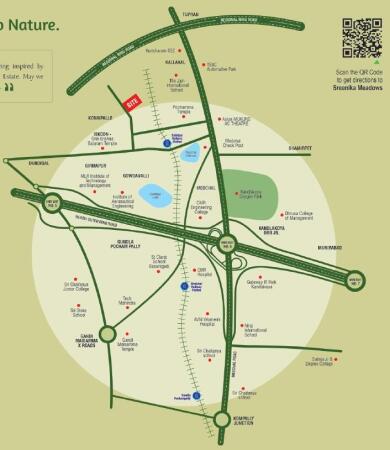 Sreenika Infra Sreenika Meadows Map - Medchal, Secunderabad Location Map
