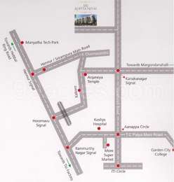 Sri Aditya Developers Sri Aditya Nivas Map - Kalkere, Near Horamavu ...