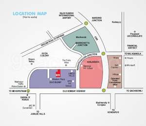 Sri Aditya Homes Aditya Athena Map - Shaikpet, Hyderabad Location Map
