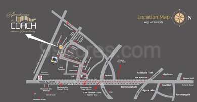 Annapoorana Developer Annapoorna The Coach Map - Neeladri Nagar, Bangalore Location Map