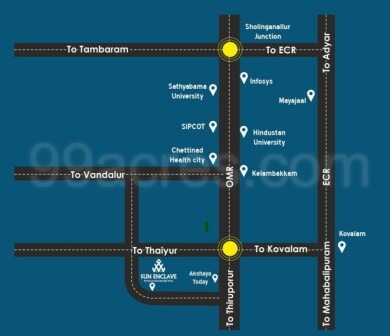 Sri City Developers Sri City Sun Enclave Map - Thaiyur, Chennai South ...