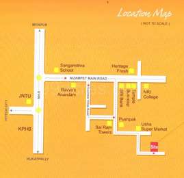 Sri Karthikeya Constructions Sri Sai Meadows Map - Nizampet, Hyderabad ...