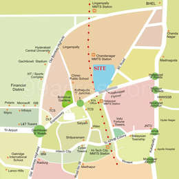 Sri RM Constructions Project Map - Hafeezpet, Hyderabad Location Map