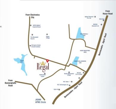 Sri Sai Nandana Builders Sri Sai Nandana Regal Map - Jigani, Bangalore ...