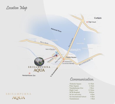 Sri Sampurna Aqua Map - Trisulia, Cuttack Location Map