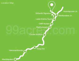 Srisanthi Signature Map - Madhurawada, Visakhapatnam Location Map