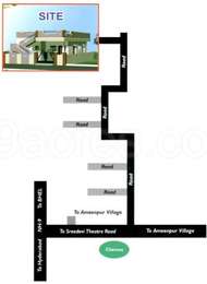 Sri Srinivasa Homes Map - Chandanagar, Hyderabad Location Map