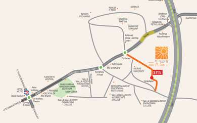Srigdha Infra Developers Srigdhas Rising East Map - Pocharam, Hyderabad ...