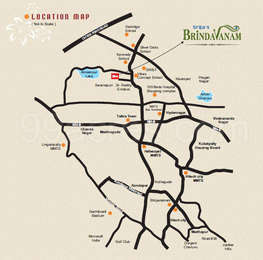 Srija Builders Srija Brindavanam Map - Miyapur, Hyderabad Location Map