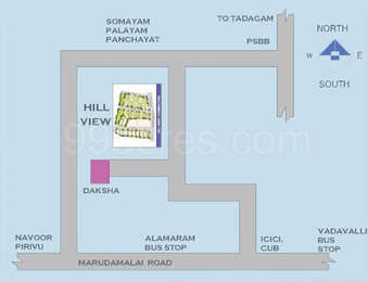 Srivatsa Foundations Srivatsa Hill View Map - Vadavalli, Coimbatore ...