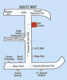 Srk Gardens Builders SRK Gardens Map - Singasandra, Hosur Road Location Map