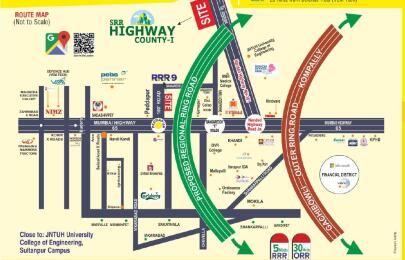 SRR Fortune Developers SRR Highway County 1 Map - Kandi, Hyderabad ...