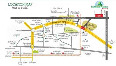 SRR Fortune Developers SRR Gachibowli Paradise 4 Map - Patighanpur ...