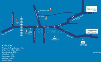SRR Homes SRR Pebble Creek Map - Sarjapur Road, Bangalore Location Map
