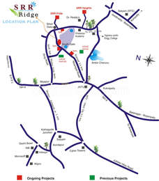 SRR Properties SRR Ridge Map - Bachupally, Hyderabad Location Map