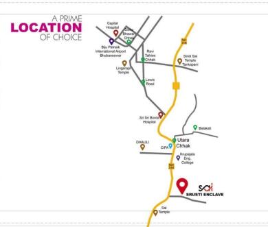 Zevith Developers Sai Srusti Enclave Map - Gudiapokhari, Bhubaneswar ...