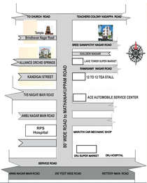 SS Builder SS Flats Map - Korattur, Chennai Location Map