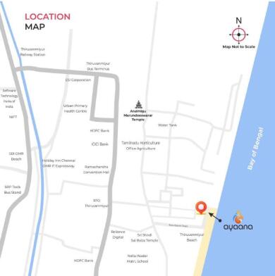 SS BuildTech SS Ayaana Map - Thiruvanmiyur, Chennai Location Map