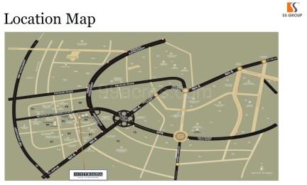 SS Group SS Strada Map - Sector 84, Gurgaon Location Map