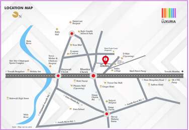 SSD Group SSD Sai Luxuria Commercial Map - Wakad, Pune Location Map