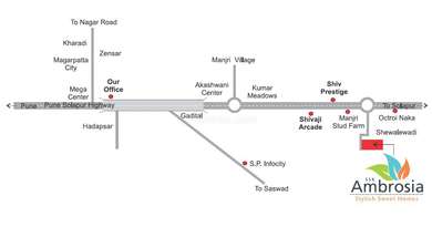 Ssk Developers SSK Ambrosia Map - Manjri, Pune Location Map