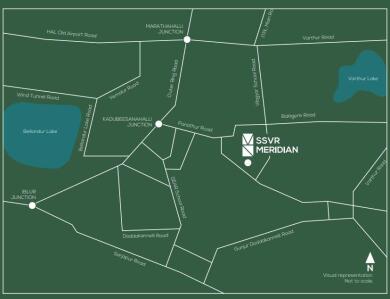 SSVR Builders SSVR Meridian Map - Varthur, Bangalore Location Map