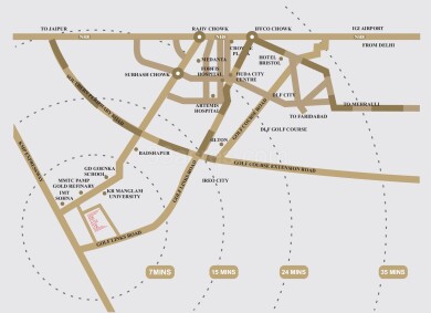 Stalwart Developers The Western Heights Map - Sohna, Gurgaon Location Map