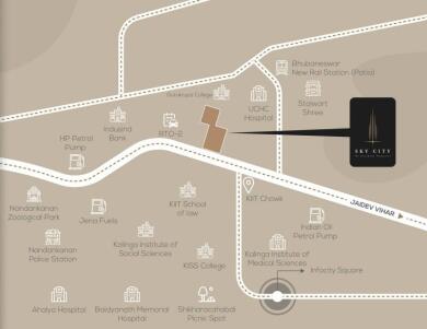 Stalwart Projects Stalwart Skycity Map - Patia, Bhubaneswar Location Map
