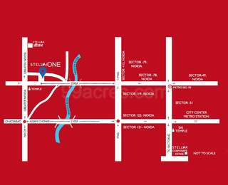 Stellar One Map - Noida Extension Location Map
