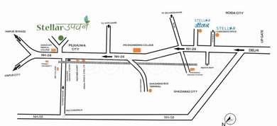 Stellar Upvan Map - Pilkhuwa, Hapur Location Map