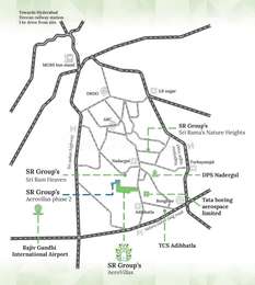 SR Group Hyderabad SR Aero Villas Map - Balapur, Hyderabad Location Map