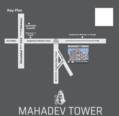 Shubh Construction Udaipur Shubh Mahadev Tower Map - Titrdi, Udaipur ...