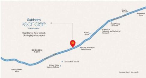 Subham Buildcon Subham Garden Map - Charingia, Jorhat Location Map