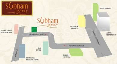 Subham Planners Subham Regency Map - Hengrabari, Guwahati Location Map