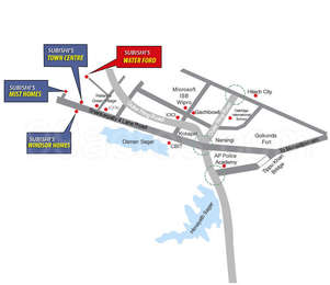 Subishi Infra Subishis Waterford Map - Mokila, Hyderabad Location Map