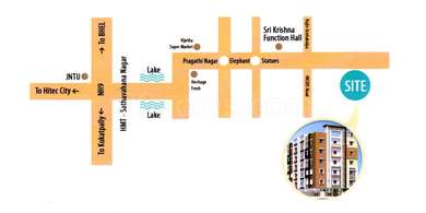 Suchitra Constructions Velaga Heights Map - Pragathi Nagar, Hyderabad ...