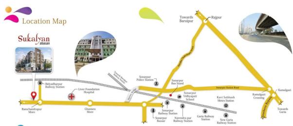 Sukalyan Nirman Sukalyan Abasan Map - Sonarpur, Kolkata South Location Map