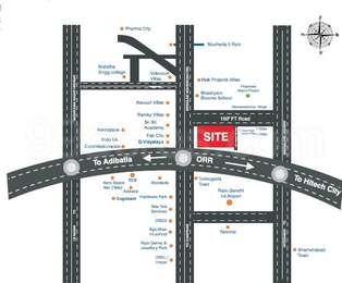 Akshita Infra Akshitha Imperial City Map - Adibatla, Hyderabad Location Map