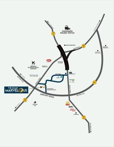 Suman Divine Homes The Suman Marvelous Map - Zirakpur, Mohali Location Map